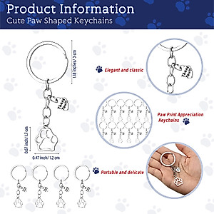 XunYee 12 Sets Christmas Vet Med Tech Gifts Veterinarian Thank You Paw Keychain with Cards Appreciation Gifts for Veterinary Medicine