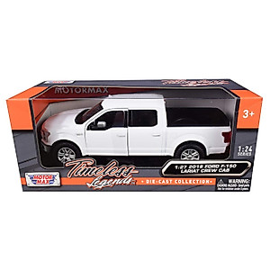 Motormax 2019 Ford F-150 Lariat Crew Cab Pickup Truck Red 1/24-1/27 Diecast Model Car