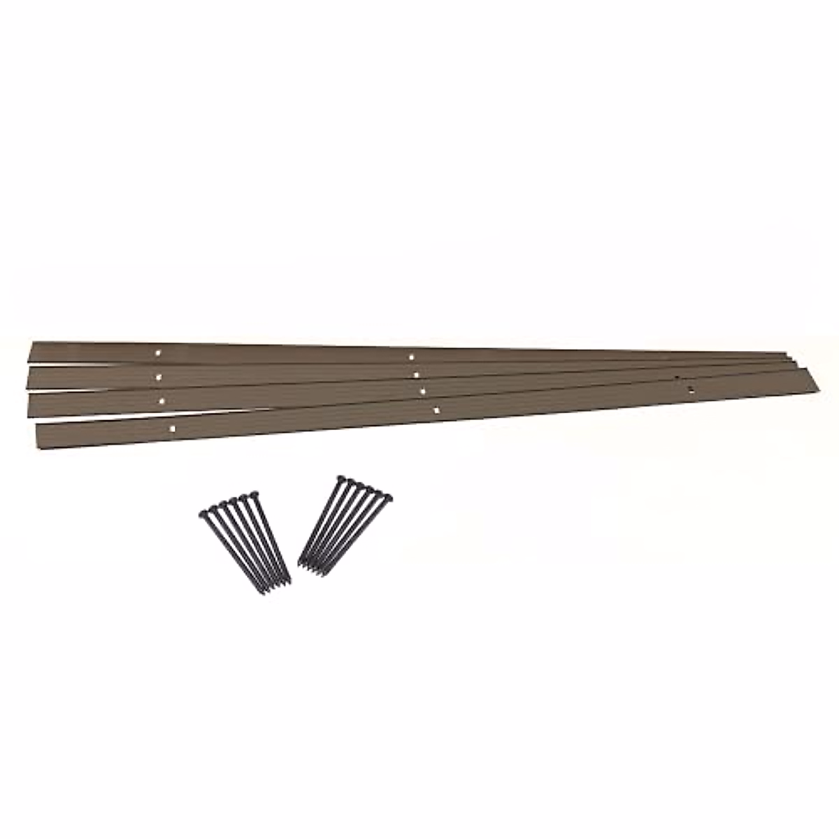 EasyFlex Aluminum Landscape Edging Project Kit, 4 Metal Garden Edging Pieces with Spikes, 24' Kit, Bronze