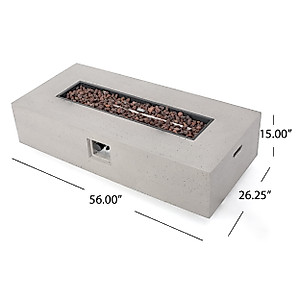 Patio Furniture ~ 5 Piece Light Gray Outdoor Patio Chair and Sofa Set with Propane (Gas) Fire Table (Pit) and Khaki Cushions