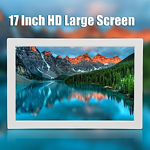 17 Inch LCD Digital Picture Frame, HD Screen Digital Picture Frame with Remote Control, Modern Photo Display Electronic Album Machine, Built in Clock Calendar (US Plug)