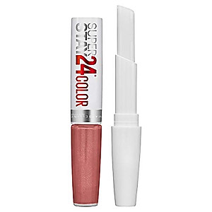 Maybelline SuperStay 24 2-Step Liquid Lipstick Makeup, Committed Coral, 1 kit
