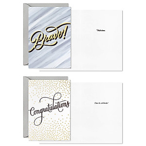 Hallmark Congratulations Cards Assortment, Bravo (Boxed Set of 12 Cards with Envelopes) for Graduation, Promotion, Wedding, All Occasion