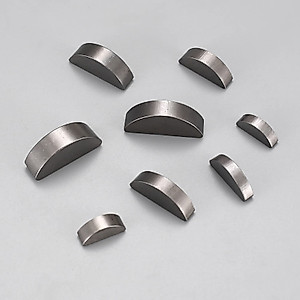 Woodruff Key Assortment Kit, 80pcs Metric Woodruff Keys, Half Moon Keys, Half Moon Semicircle Bond Key Hardware Keyway Set, Shaft Crank Key for Fasteners Mechanical Industry Crankshaft