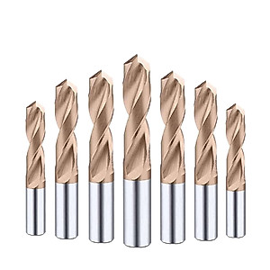 VIEUE Drill Bits Coated Solid Carbide Drills for CNC Machining Centers Carbide Drills 1.0-20mm Metalworking Drills (Color : 10pcs, Hole Diameter : 10x40x70)