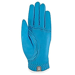 Zero Friction Ladies Cabretta Elite Golf Glove, Left Hand, Turquoise, One Size