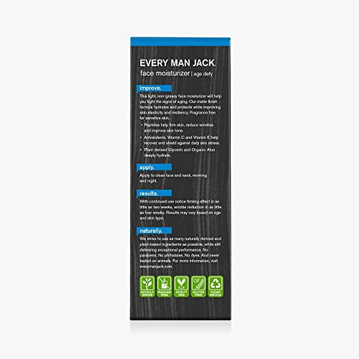 Every Man Jack Age Defy Facial Moisturizer - Fights Signs of Aging, Firm Skin, and Reduce Wrinkles with Pepha-Tight + Vitamin E - 1.7 oz Mens Face Moisturizer