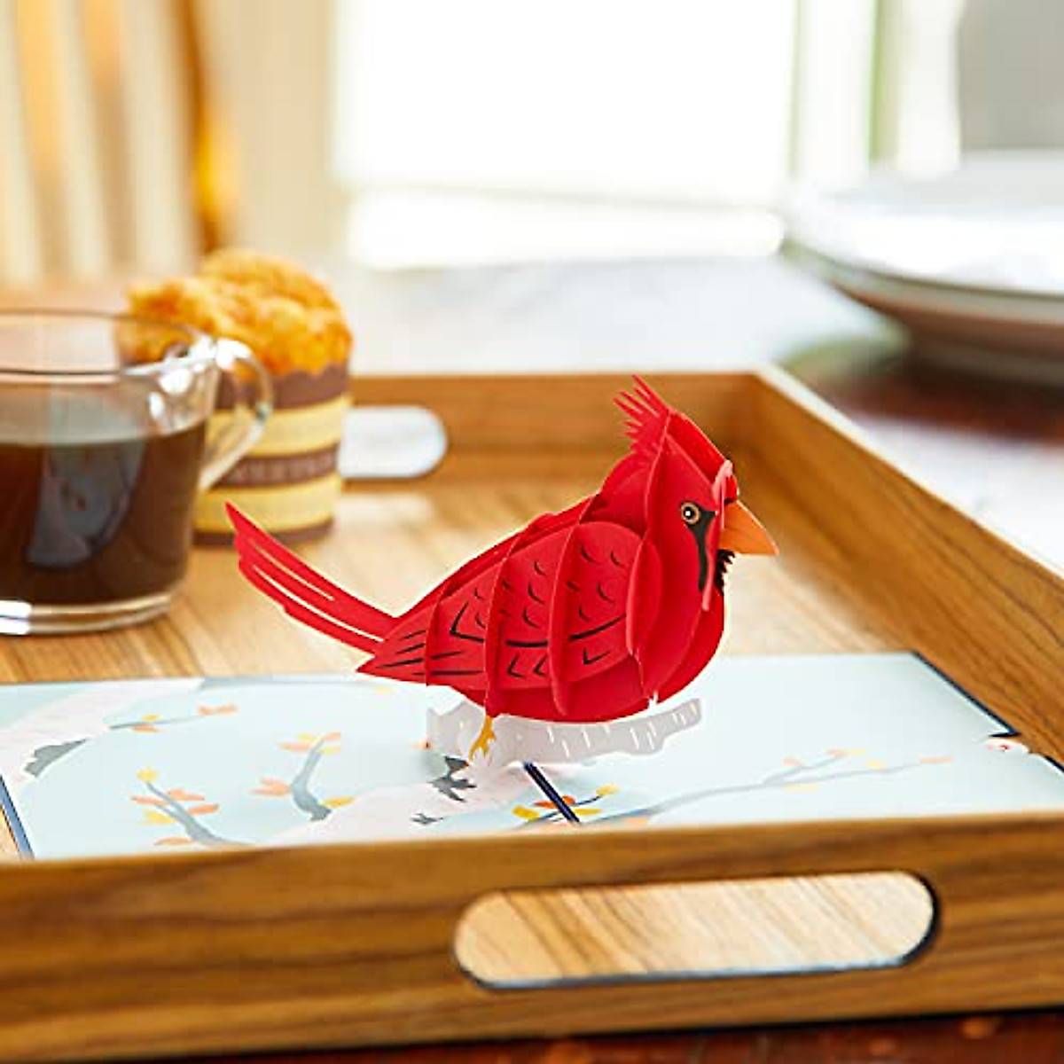 Lovepop Cardinal Pop Up Card, 5x7-3D Greeting Card, Animal Card for Every Occasion - Birthday, Sympathy, Anniversary, Thinking of You
