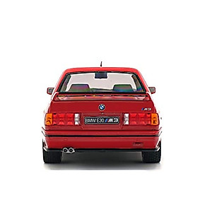 Solido S1801502 1990 BMW E30 M3 Die Cast Car, Red, 1:18 Scale
