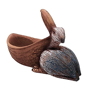 Pelican Salt and Pepper Set Holder, Nautical Décor, Shakers Included, 7 Inches