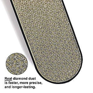 Caswell-Massey Diamond Nail File, Professional Washable Nail Buffer Crafted From Polished Steel, Durable & Long-Lasting, Pre-Polish Care, 7 In