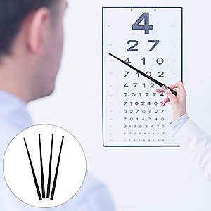 Healifty 4pcs Chart Supplies Household Exam Plastic Teaching Visual for Eye Whiteboard Classroom Charts Pointer Reading Sticks Practical Measuring Presentation Function Optometry