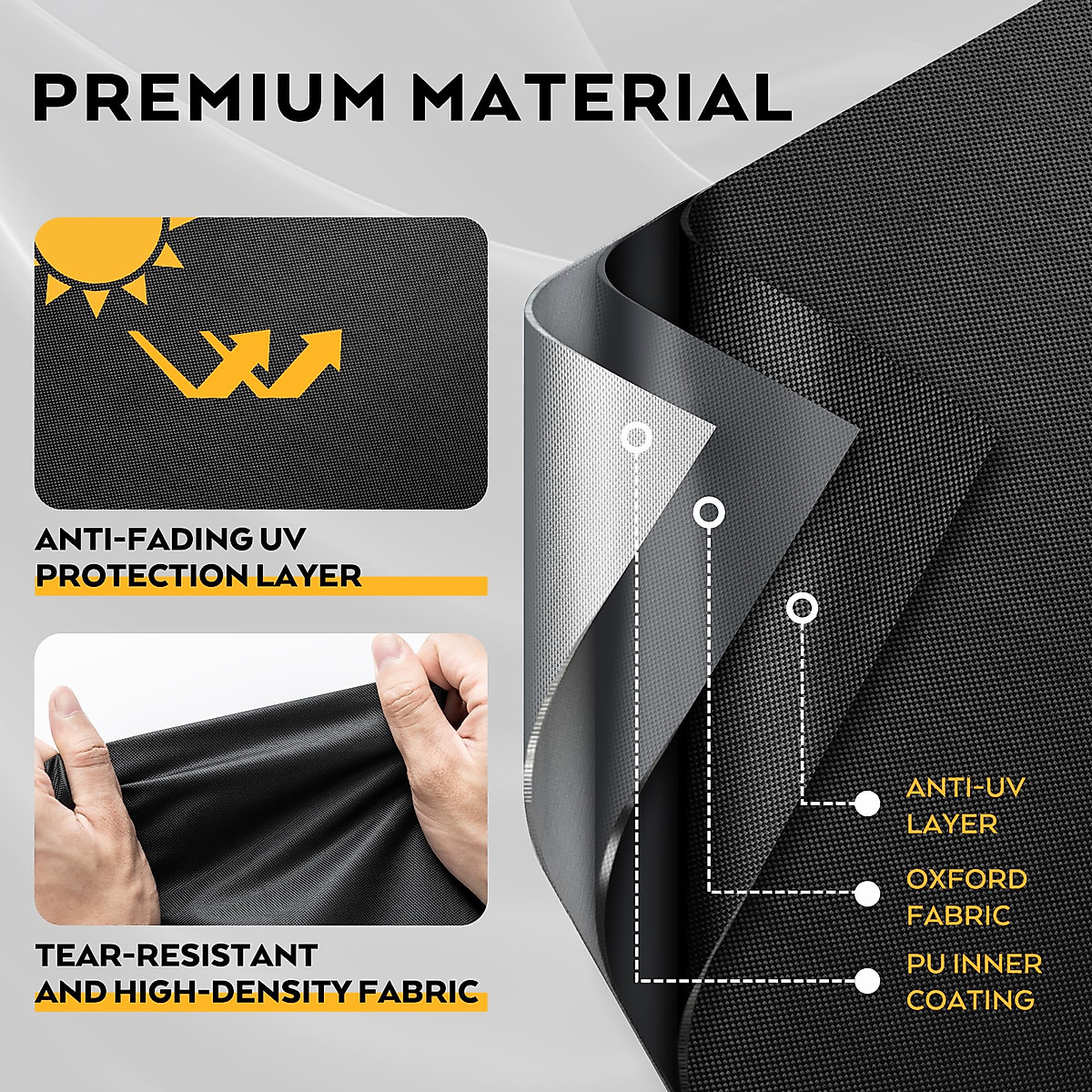 Starcrew Outdoor Console Table Cover for Best Choice Products 48in 2-Shelf Table, Outdoor Bar Table Cover for Outdoor Shelf/Outdoor Buffet Table/Outdoor Sideboard Table/Outdoor TV Table