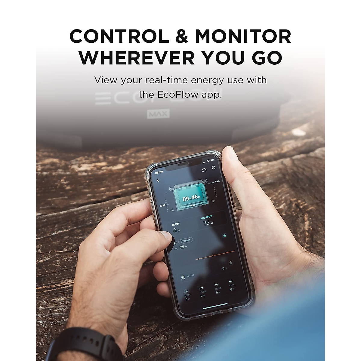 EF ECOFLOW Portable Power Station DELTA Max 2000, 2016Wh Expandable Capacity, 1.8H to Full Charge, Solar Generator for Home Backup, Emergency, Outdoor Camping(Solar Panel Optional)