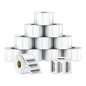 Anylabel Compatible 2" x 1" Direct Thermal Labels Replacement for Barcodes Postage Address Shipping Compatible with Rollo & Zebra Desktop Printers Adhesive & Perforated (12 Rolls, 1300 Labels/Roll)
