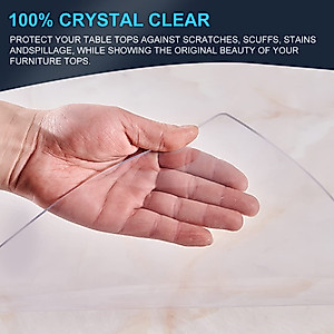 Bobetter 12 x 72 Inch Clear PVC Desk Cover Protector Thicken Rolled Plastic Table Pad Desk Mat Non-Slip Desk Protector for Office Computer Writing Desk Console Table Media Stand Heat/Water Resistant