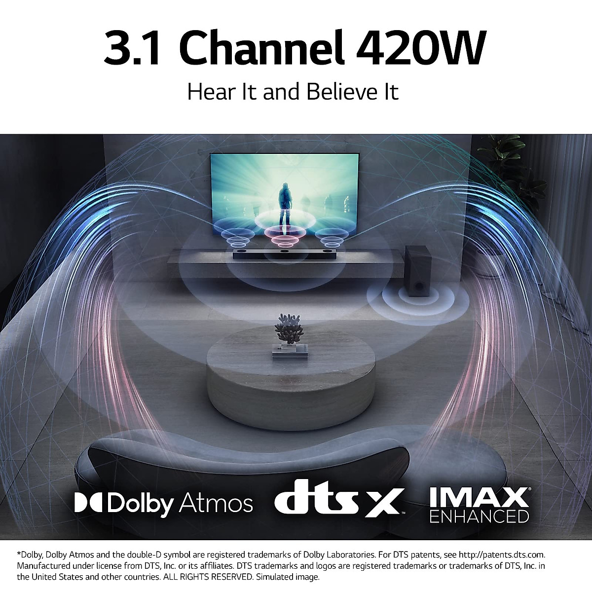 LG 5.1.3 Ch Soundbar S90QY with Wireless Subwoofer, Dolby Atmos and DTS:X -Black (Renewed)