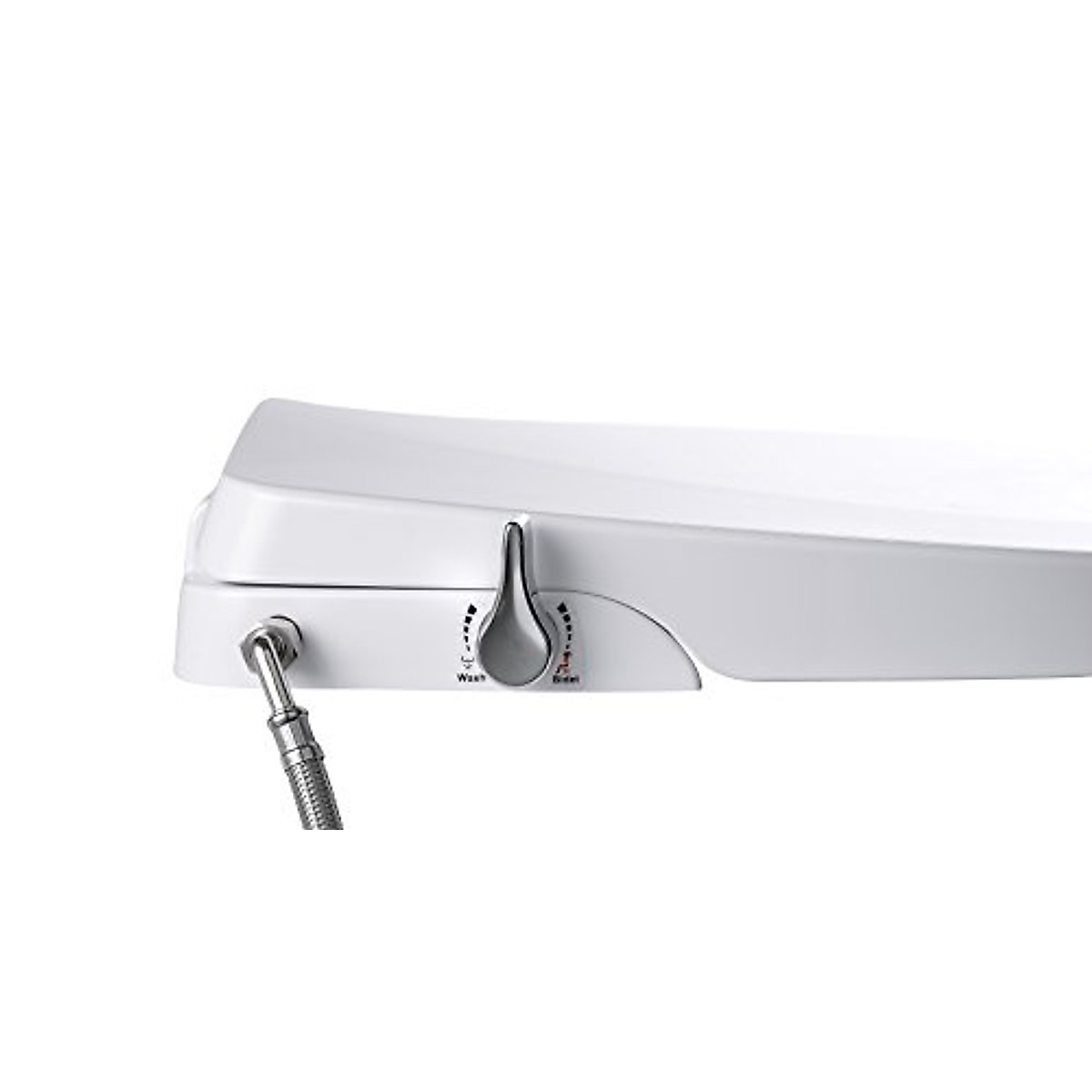 Alpha ONE V2 Bidet Seat - IMPROVED COLOR - Elongated - Non-Electric Dual Nozzles - Ultra Low Profile - Powerful Spray - EZ 1 Lever Control - Brass Valve and Fittings - LED Nightlight