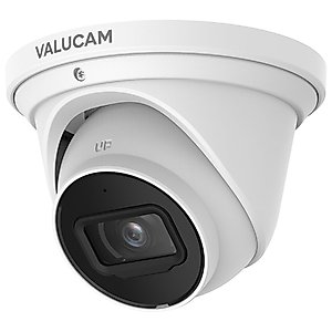 VALUCAM 4K PoE Camera Outdoor, 4K 8MP Starlight Network IP Turret Camera, AI Human/Vehicle Detection, 2.8mm Wide Angel Len, 100ft Night Vision, Built-in Audio, IP67 Weatherproof