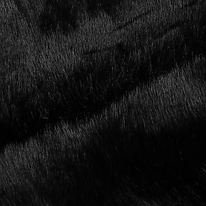 Winter Warm Scarves Fashion Women Elegant Bridal Wedding Faux Plush Long Shawl Stole Wrap Scarf Keep (Black, One Size)