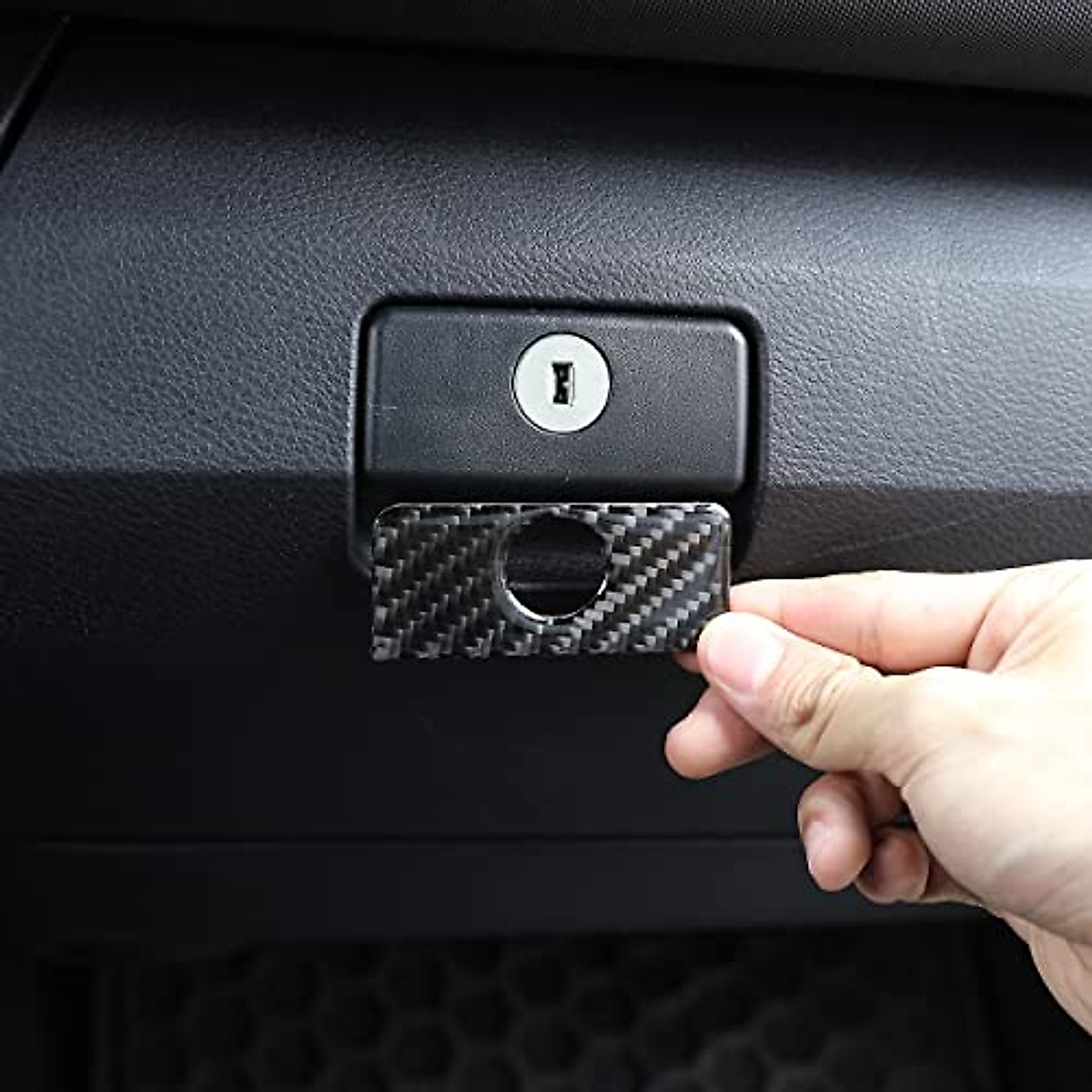 Fit for Toyota Tacoma 2016 2017 2018 2019 2020 2021 Real Carbon Fiber Car Sundries Storage Box Switch Panel Cover Decorative Sticker Protection Car Interior Accessories 1 PCS