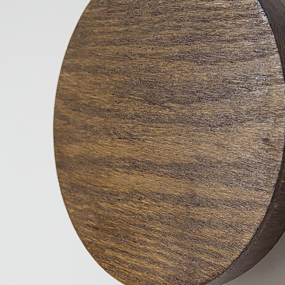 SKIVTGLAMP Nature Wood Wall Sconce Rechargeable Battery Operated LED PIP Motion IR Sensor Wall Lamp, No Drilling Cordless Farmhouse Wall Mounted for Rustic House Number Customizable Circular Walnut