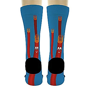 ThisWear Humorous Gifts Wacky Waving Inflatable Dancing Tube Man Funny Crew Socks 1-Pair Novelty Crew Socks