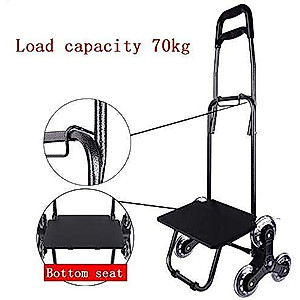 Shopping Trolley on Wheels Multi Function Shopping Cart Folding Trolley Portable with Triangular Wheel Climbing Stairs Walking Enthusiast with 70Kg Weight Storage Hand Trucks,Red ,Shopping Troll