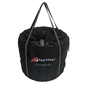 PARTAKER Fire Pit Cover & Carry Bag for Portable Fire-Pit as Solo Stove Yukon, Round Firepit Shelter Accessories for Outdoor Camping (27-In Round)