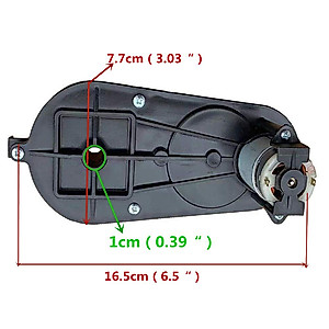 FULIHUA 6V390 18000RPM Gearbox with DC Motor, RS390 6V Motor with Gear Box for Kids Ride-Ons Accessories Children Electric Ride On Car and Motorcycle Replacement Parts
