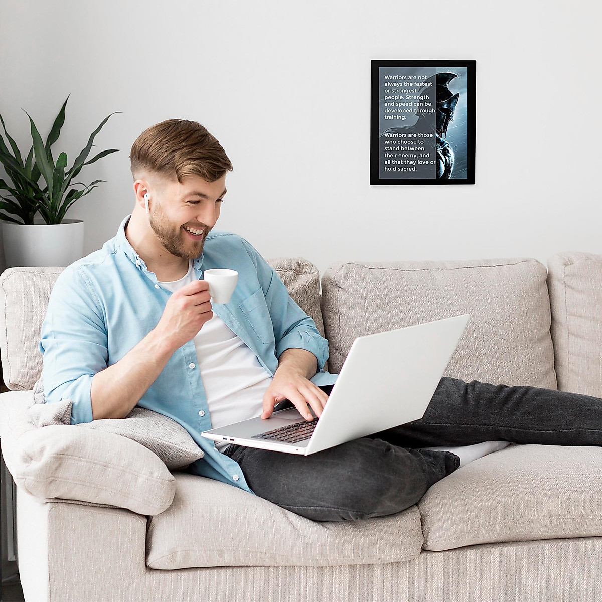 Warriors Stand Between Enemy & All They Love - Inspirational Wall Decor Print, Motivational Wall Art For Living Room Decor Aesthetic, Home Decor, Office Decor, or Bedroom Decor, Unframed - 8x10