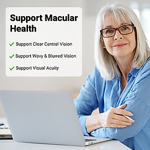 UpNourish AREDS 2+ - Advanced Eye Vitamin Supplement for Macular Health and Dry Eye - Lutein, Zeaxanthin, Saffron, Astaxanthin & DHA - Supports Eye Strain, Pressure, Night Vision - 120 softgels