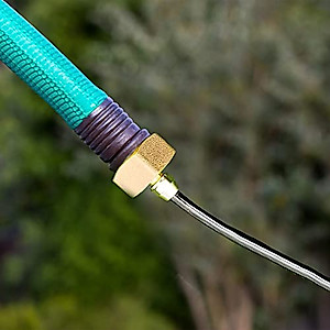 Hourleey Garden Hose Adapter, Brass Standard 3/4" Female Thread to 1/4" Tube Adapter for Water Hose, Convert 3/4" Garden Hose to 1/4" Tube, 3 Set