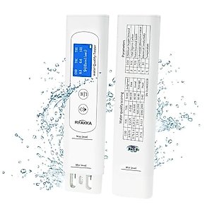 RYAKKA Drinking Water Quality Tester, 6-in-1 TDS Meter Digital Water Tester| TOC,COD,TDS,UV275,EC & Temp | Organic Contamination | Lab Grade | Well, Tap, Water Purifier & Outdoor Water Quality (White)