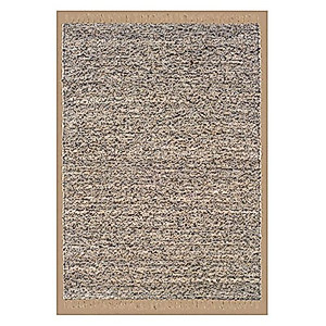 Linon Verginia Berber Rectangle Area Rugs 3.5' x 5.5'/Dark/Natural