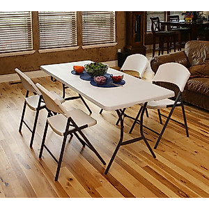 Lifetime Products Contoured Folding Chair, White