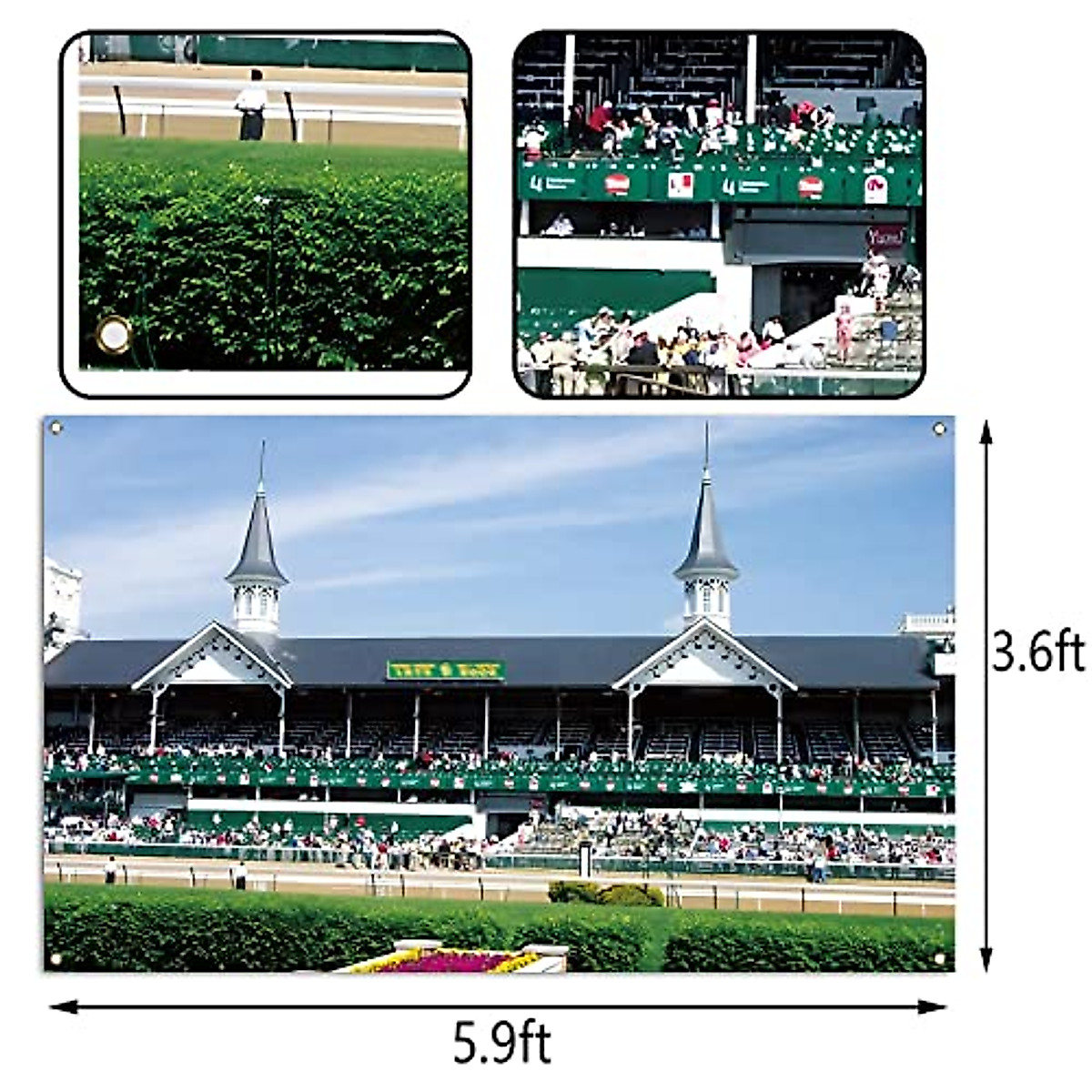 Kentucky Derby Photo Booth Backdrop Churchill Downs Run for The Roses Horse Racing Themed Party Decoration Photography Background Decor