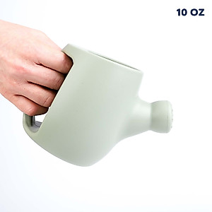 BLUE GINKGO Toddler Gardening Tools - Silicone Beach Toys, Garden Toys for Toddlers | Kids Shovel and Rake Set, Watering Can, Sand Molds | Outdoor Baby Gardening Set (Green)