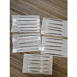 JIESIBAO 50PCS Mixed Body Piercing Needles, 12G 14G 16G 18G 20G Stainless Steel Sterile Disposable Ear Nose Navel Nipple Lip Piercing Needles