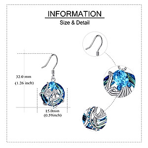 YFN Octopus Gifts for Women Sterling Silver Octopus Dangle Drop Earrings Ocean Animal Jewelry for Ocean and Octopus Lover