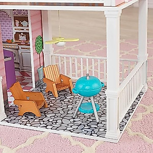 KidKraft Country Estate Wooden Dollhouse for 12" Dolls with 31Piece Accessories
