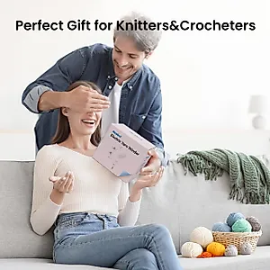 Etcokei Yarn Winder, Electric Yarn Ball Winder for Crocheting, Compact Yarn Cake Winder with Strong Tension Stepless Speed, Automatic Yarn Spinner Wool Winder, Ideal Helper for Knitting Lovers(Purple)