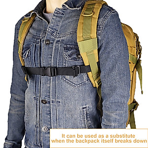 MAGARROW Backpack Chest Strap Adjustable Sternum Strap Chest Belt with Buckle (Black)