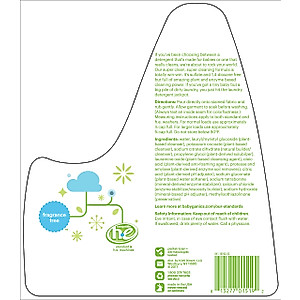 Babyganics 3X Baby Laundry Detergent, HE compatible, Stain-Fighting, Fragrance Free, 60 Fl Oz