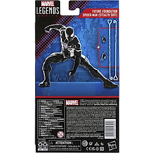 Hasbro Spider-Man Marvel Legends Series 6-inch Future Foundation (Stealth Suit) Action Figure Toy,Includes 4 Accessories