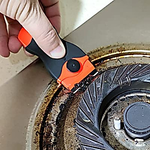 NEWISHTOOL Black Carbon Steel Single Edge Razor Blade, 300 PCS One Edge Razor Blades, Individual Wrapped Blade, Box Cutter Replacement Blades, Industrial Glass Scraper Razor Blade to Clean Stove, Oven