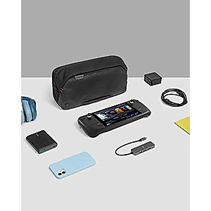 tomtoc Carrying Case for Steam Deck Console & Accessories, Protective Shoulder Bag Pouch with Pockets Fit Console, Original AC Charger Adapter, Original Dock, Lightweight Everyday Carry Bag for Travel