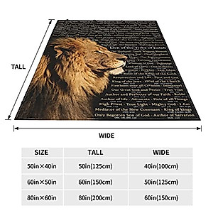 Christian Gifts Bible Verse Throw Blanket Religious Gifts for Women Men Soft Lightweight Flannel Blanket for Use in Bed, Sofa, Living Room and Travel 50"x40"