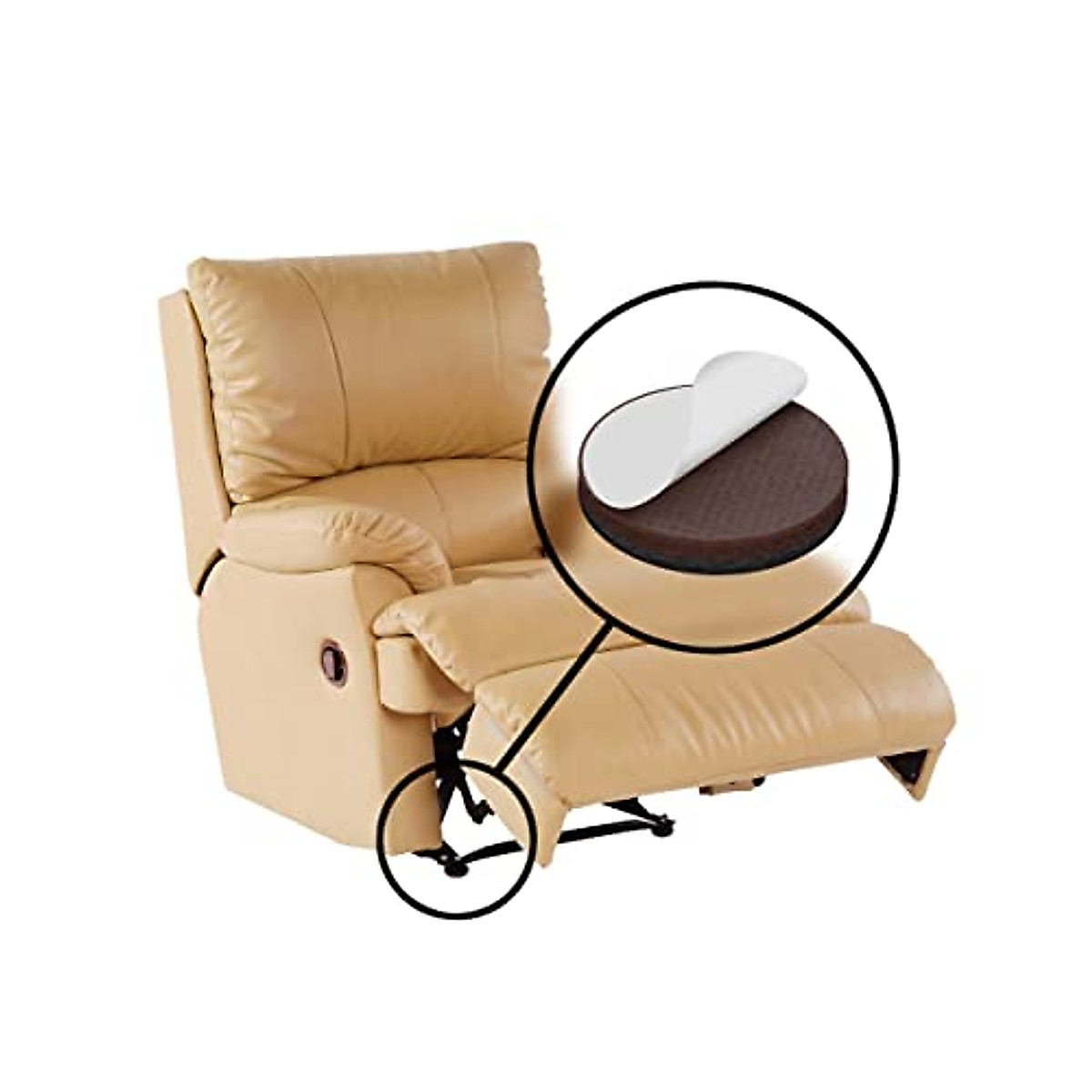 Slipstick GorillaPads Non Slip Furniture Pads/Gripper Feet Floor Protectors (Set of 8) Premium 2 Inch Round Self Adhesive Rubber Stoppers for Furniture Legs, Black, CB151