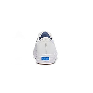 Keds Women's Triple Kick Leather Sneaker, White, 8